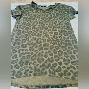 Pam & Gela | Tops | Crew Neck Animal Print Tshirt | Poshmark